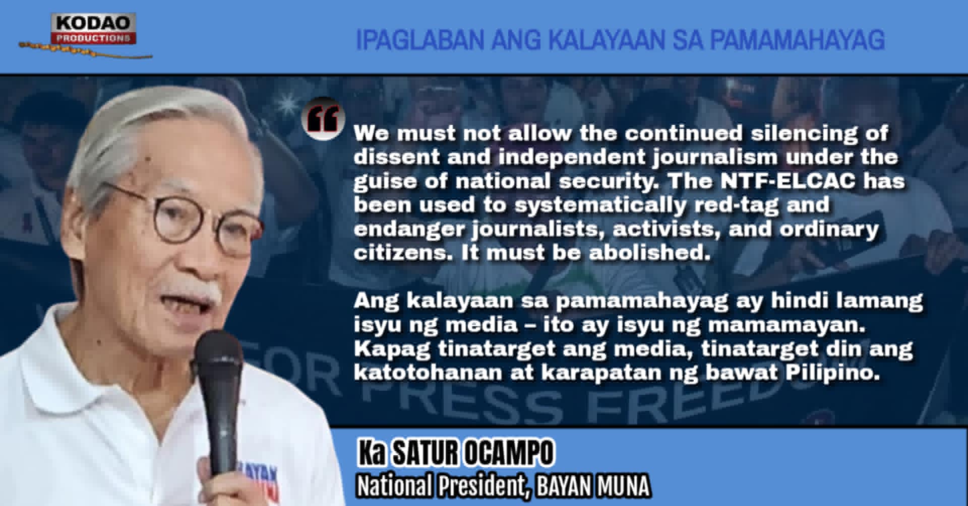 Ipaglaban ang kalayaan sa pamamahayag